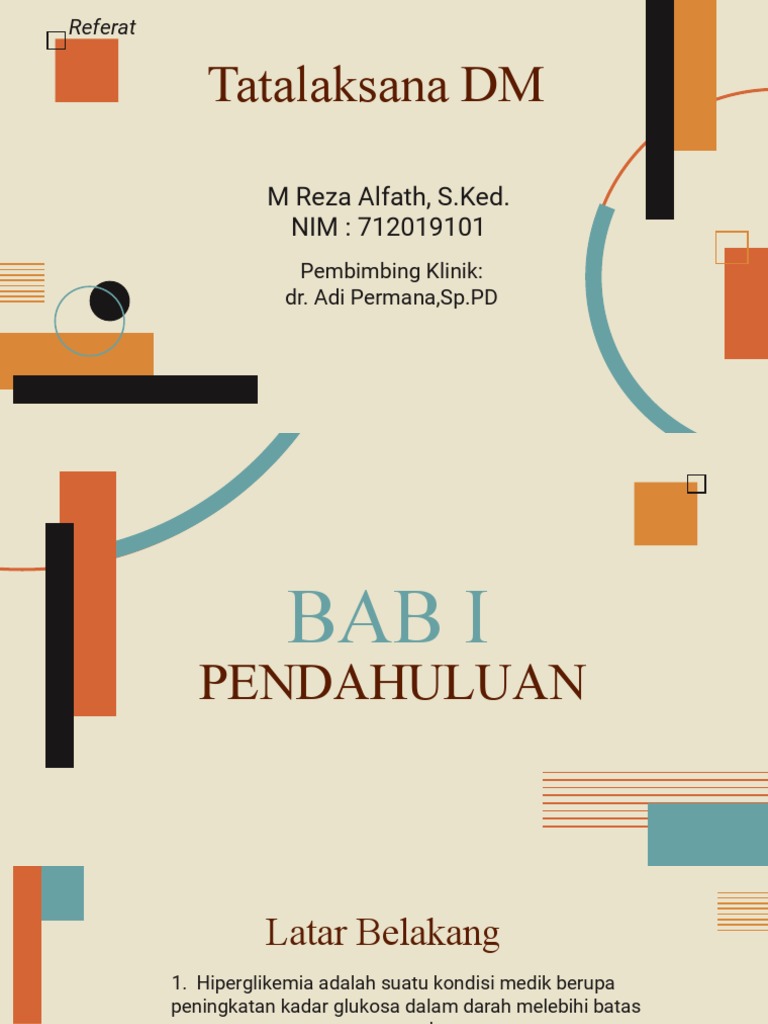 Referat - Tatalaksana DM M Reza Alfath | PDF