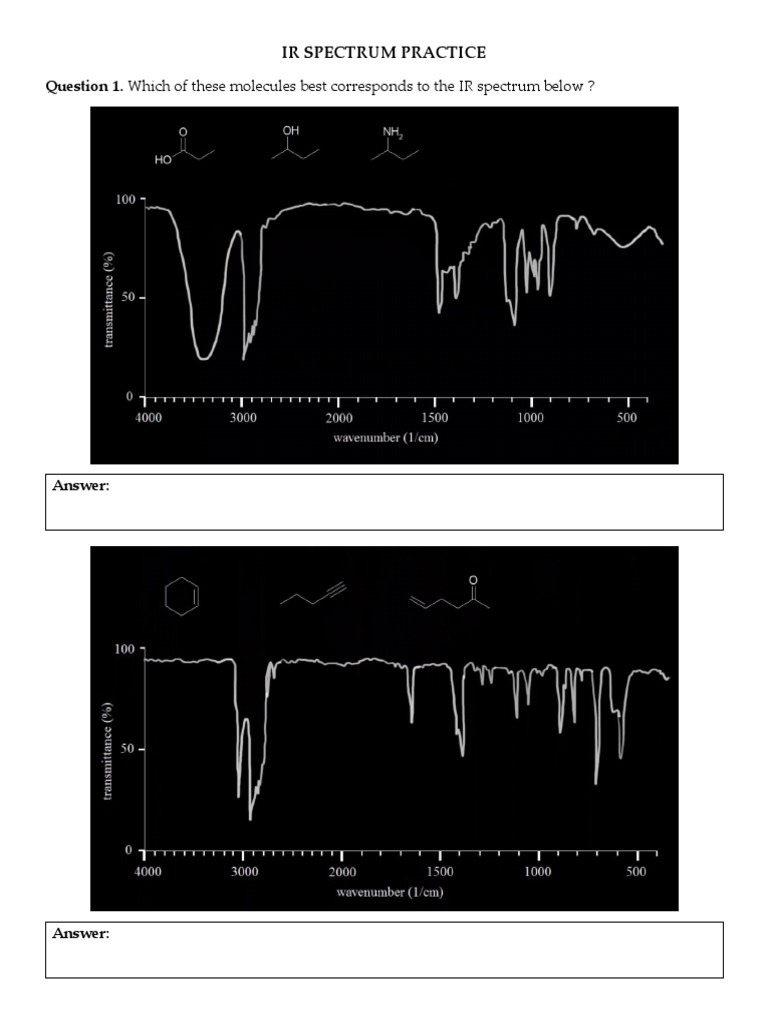 IR Spectrum Matching Practice | PDF