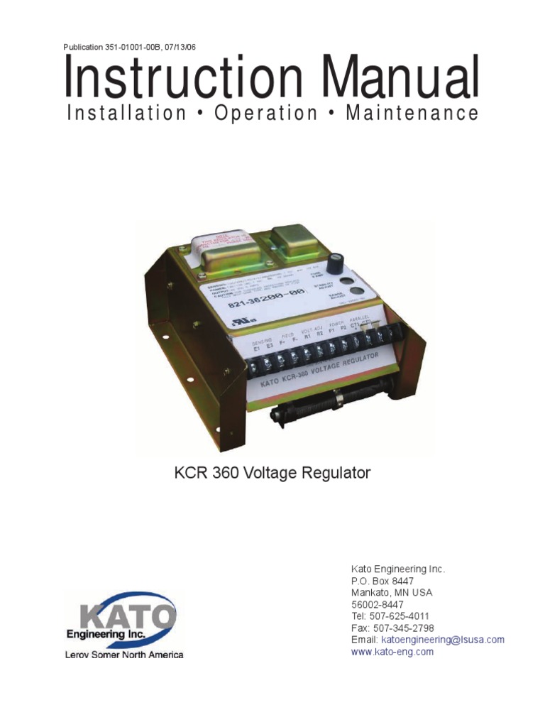 Kato KCR360 Regulator | PDF | Rectifier | Detector (Radio)