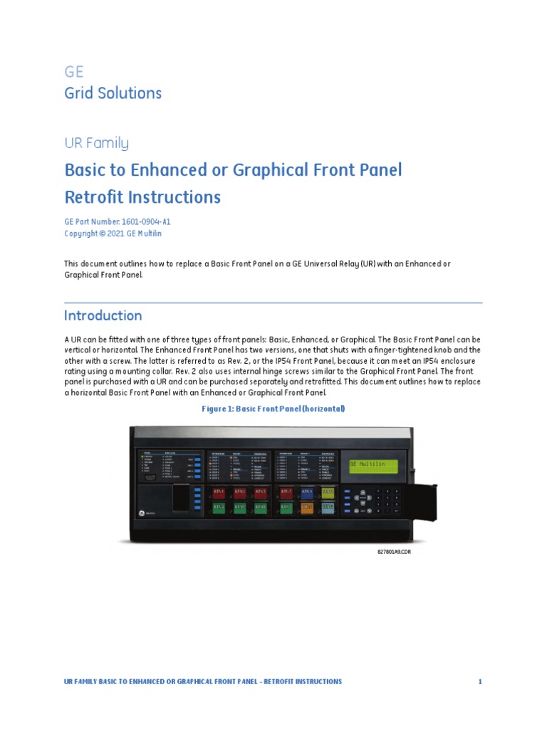 Basic To Enhanced or Graphical Front Panel Retrofit Instructions | PDF ...