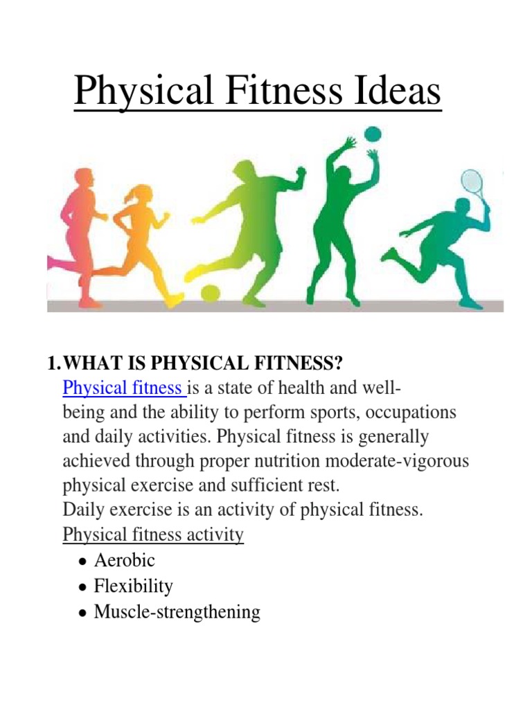 Physical Fitness and Welness | PDF | Physical Fitness | Determinants Of ...