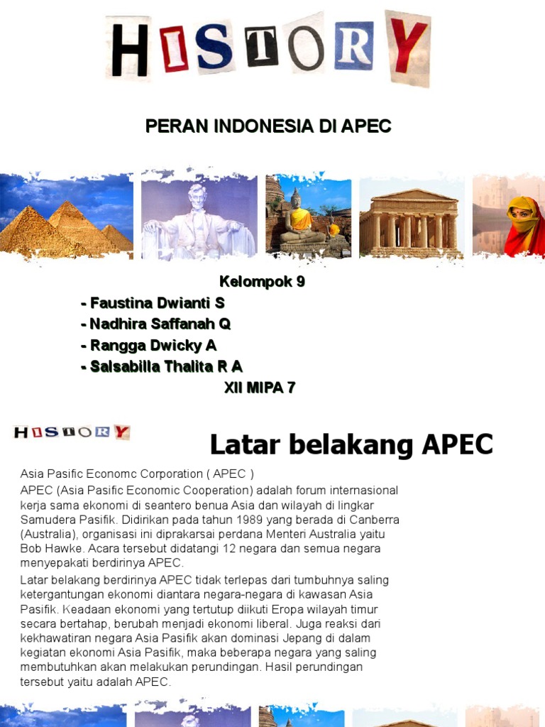 PERAN INDONESIA DI APEC Kelompok 9 | PDF