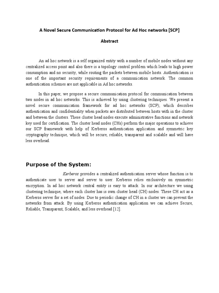 A Novel Secure Communication Protocol For | PDF | Routing | Computer ...