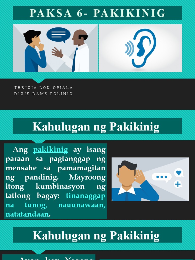 Paksa 6 - Pakikinig | PDF