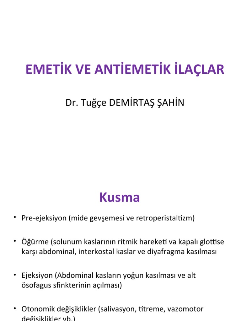 Emeti̇k Anti̇emeti̇kler | PDF
