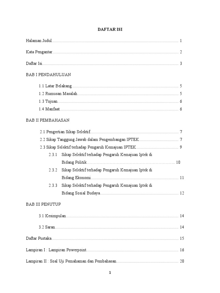 Makalah PPKN (Sikap Selektif Terhadap Pengaruh Kemajuan Iptek) | PDF Makalah PPKN (Sikap Selektif Terhadap Pengaruh Kemajuan Iptek) | PDF