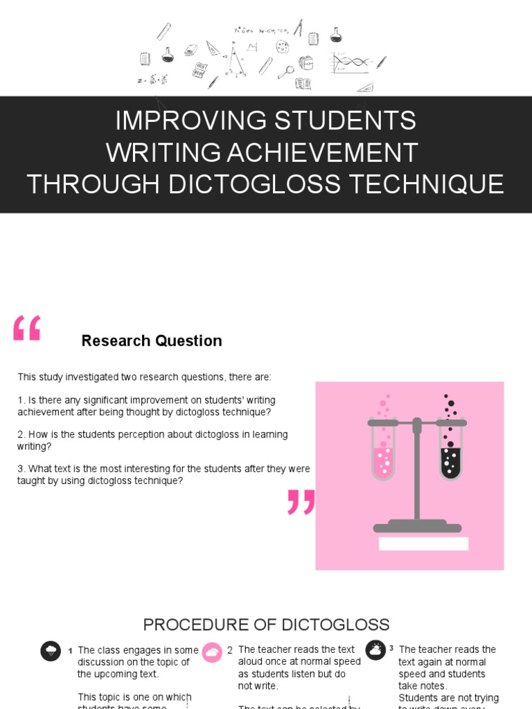 Improving Students Writing Achievement Through Dictogloss Technique ...