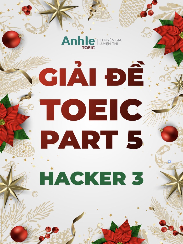 GIẢI CHI TIẾT HACKER TOEIC (PART 5) | PDF