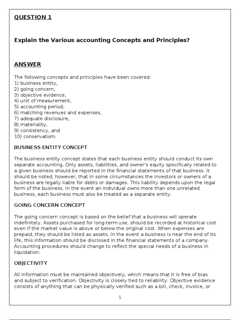 Business Entity Concept | PDF | Debits And Credits | Working Capital