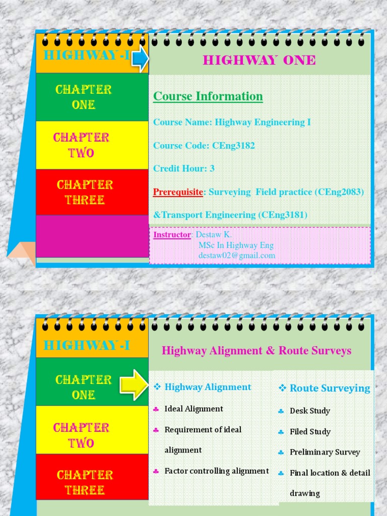 Highway Engineering Course Guide | PDF | Road | Lane
