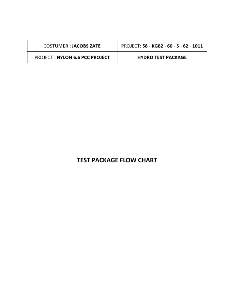 Final Punchlist and Checklist: Test Package Flow Chart | PDF
