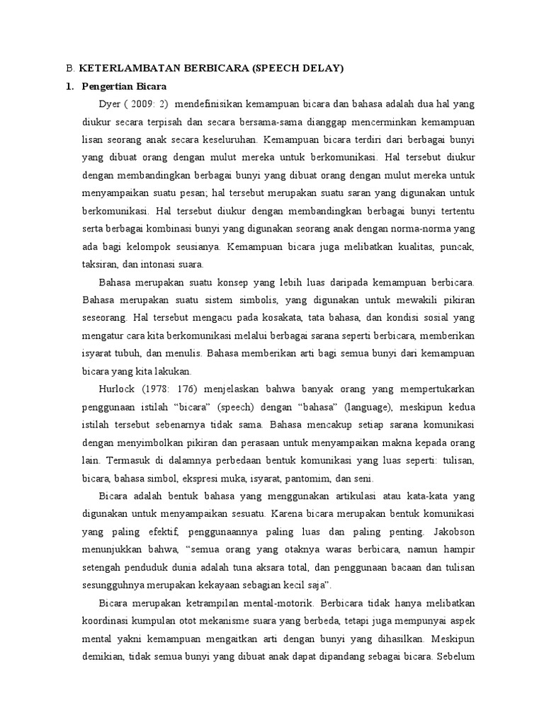 LP Speech Delay | PDF