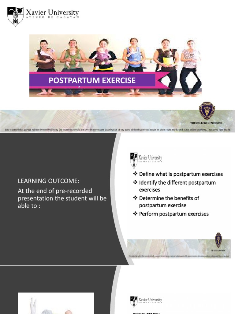 Essential Postpartum Exercises Guide | PDF | Postpartum Period | Abdomen