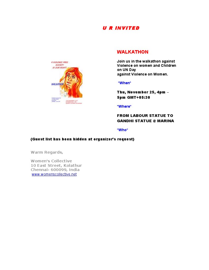 WALKATHON - Invitation | PDF | Violence