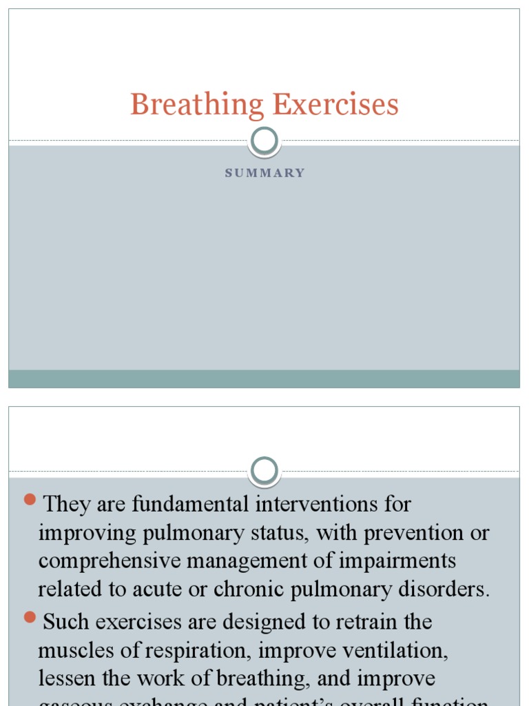Breathing Exercises | PDF | Breathing | Exhalation