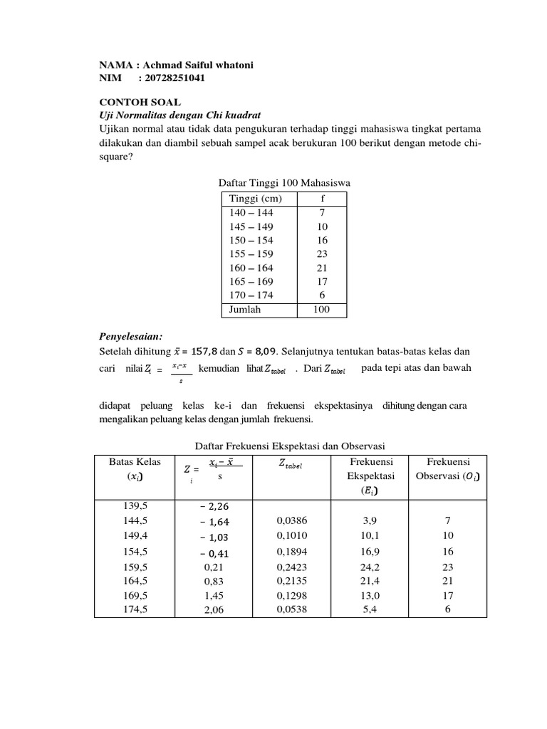 Uji Normalitas Dan Homogenitas | PDF