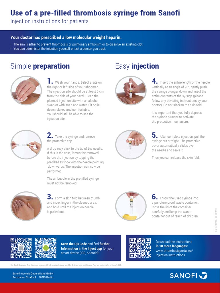 Easy Injection Simple Preparation: Use of A Pre-Filled Thrombosis ...