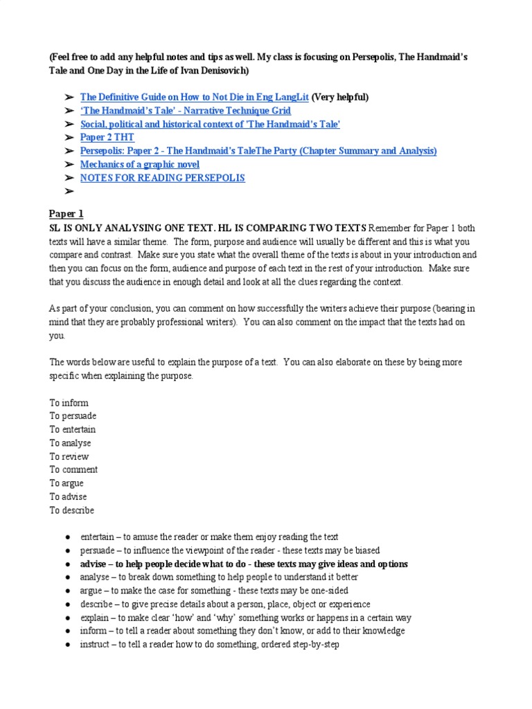 IB English Paper 1: Key Tips & Strategies | PDF | Rhyme | Poetry