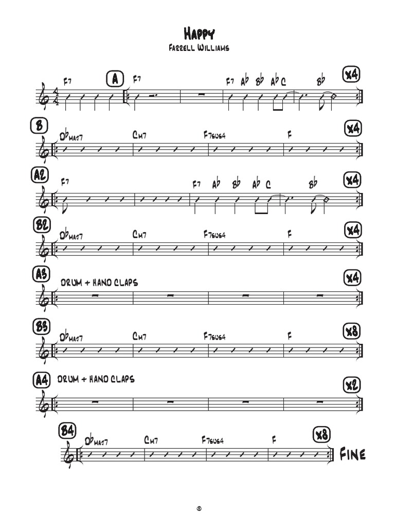 Happy - Pharrell Williams Score | PDF