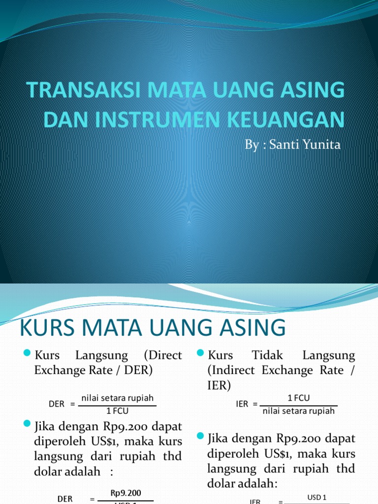 Transaksi dan Kurs Mata Uang Asing | PDF