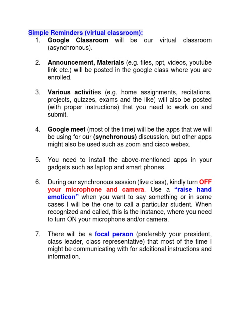 Simple (Virtual) Reminders - For Posting | PDF | Communication | Cyberspace