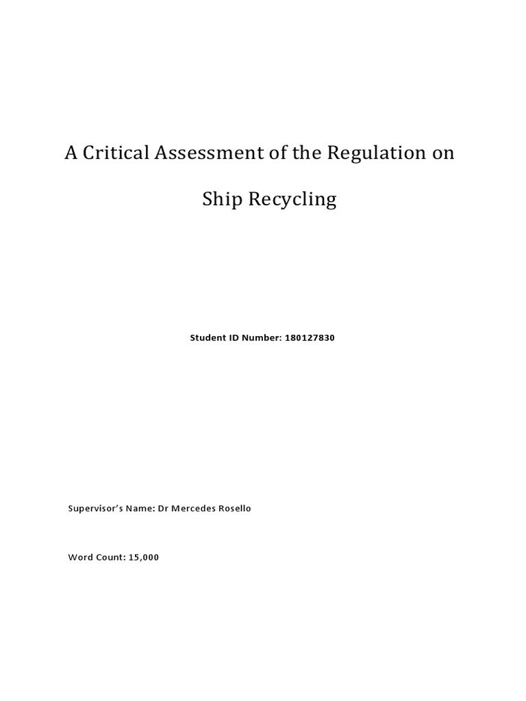 Rachel Genovese - QMUL - A Critical Assessment of The Regulation On ...