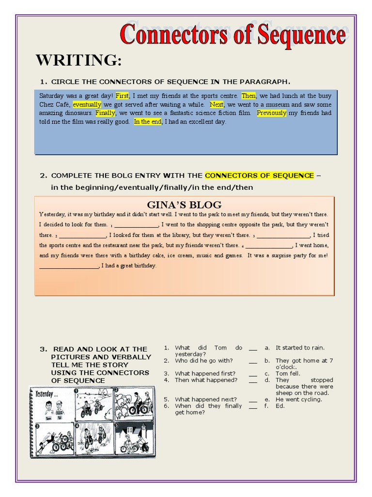 Writing Connectors of Sequence | PDF