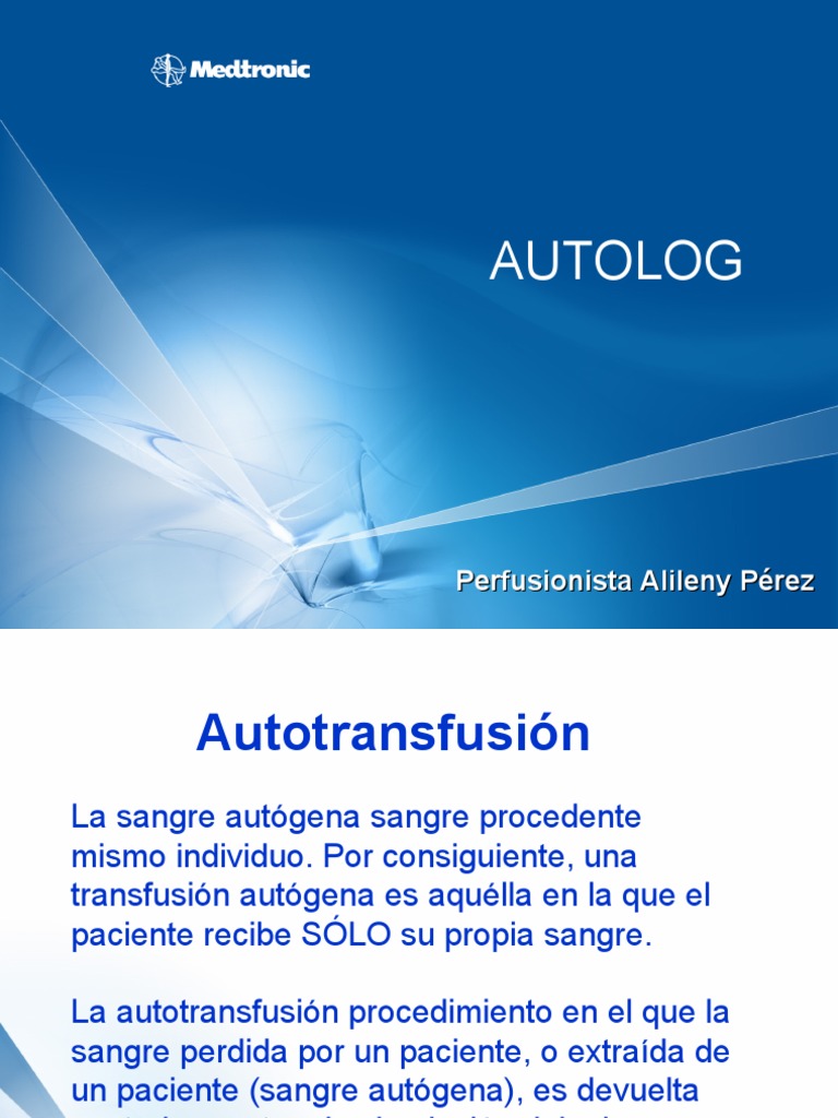 11a ATL Autotransfusion | PDF | Transfusión de sangre | Sangre