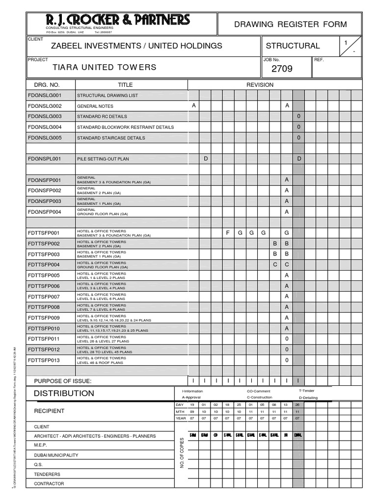 Drawing Register Form-1 | PDF | Real Estate Law | Economic Sectors