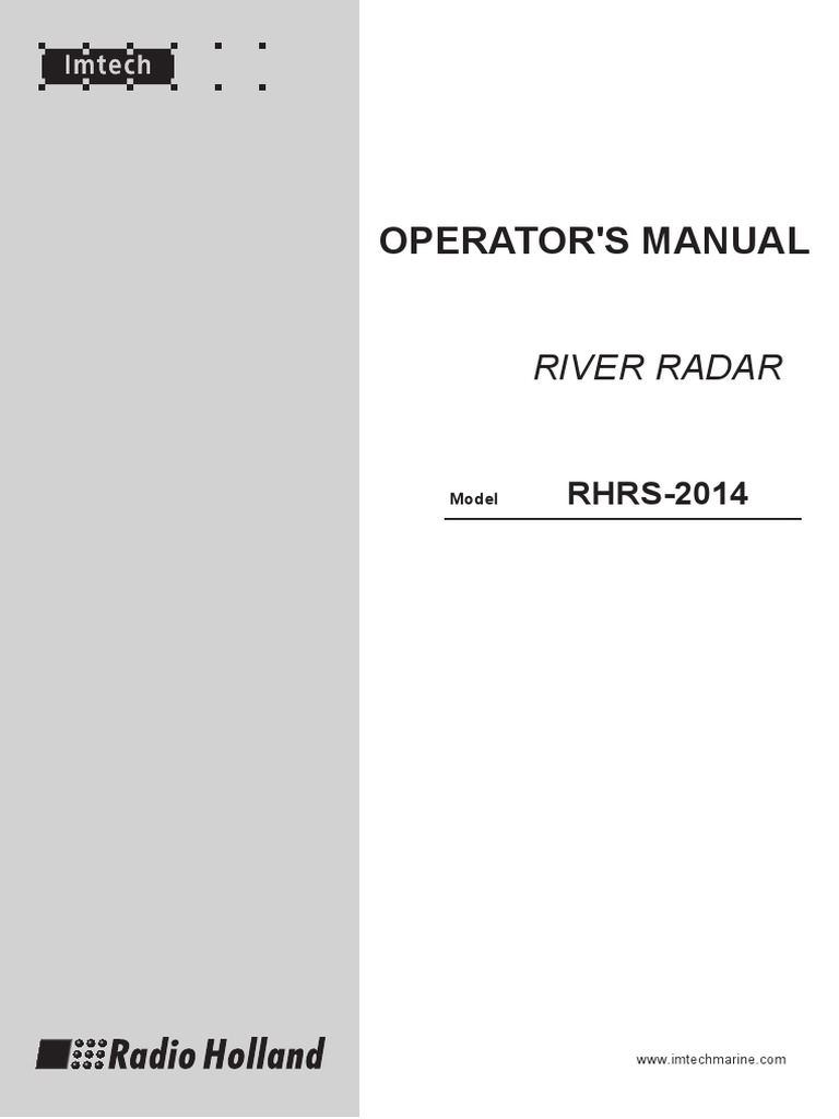 Operator'S Manual: River Radar | PDF | Radar | Menu (Computing)