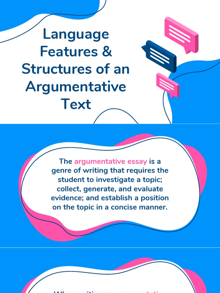 Language Features & Structures of An Argumentative Text | PDF ...