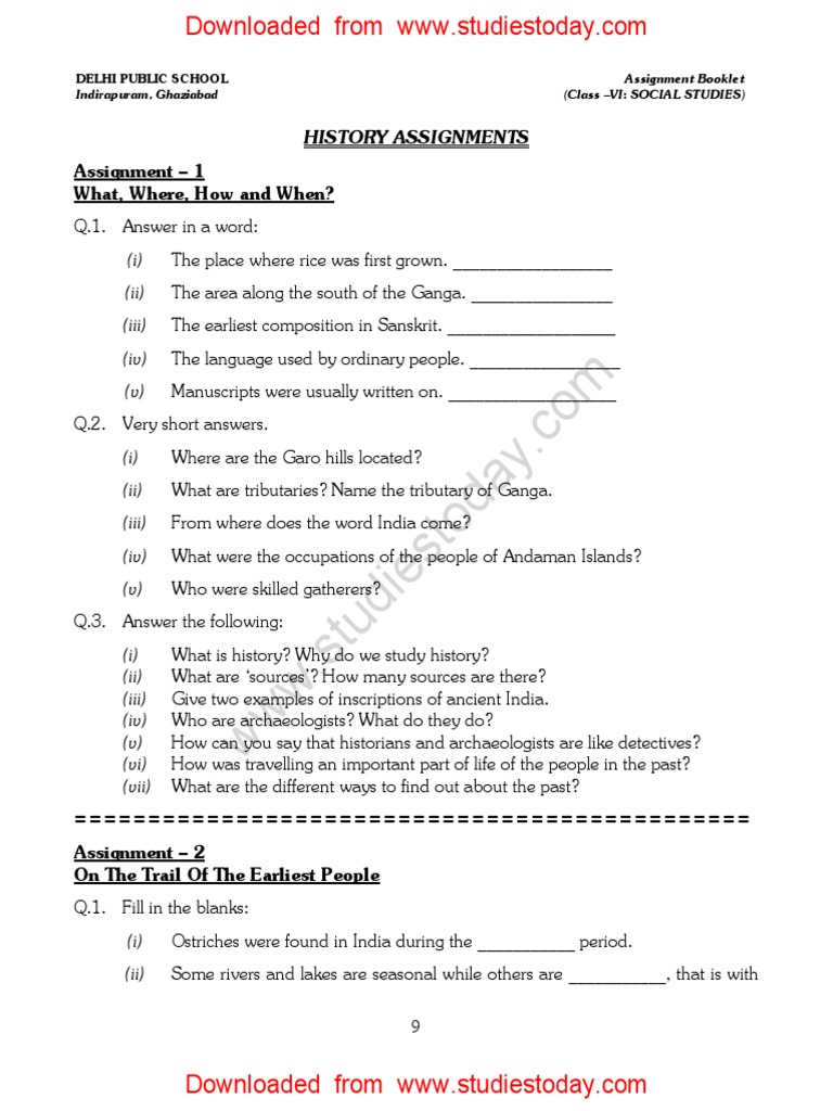 CBSE Class 6 History All Chapter Worksheets | PDF | Ashoka | Indian ...