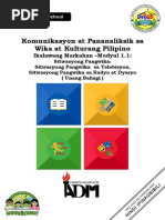 WEEK 1 Wika Sa Panayam at Balita Sa Radyo at Telebisyon | PDF
