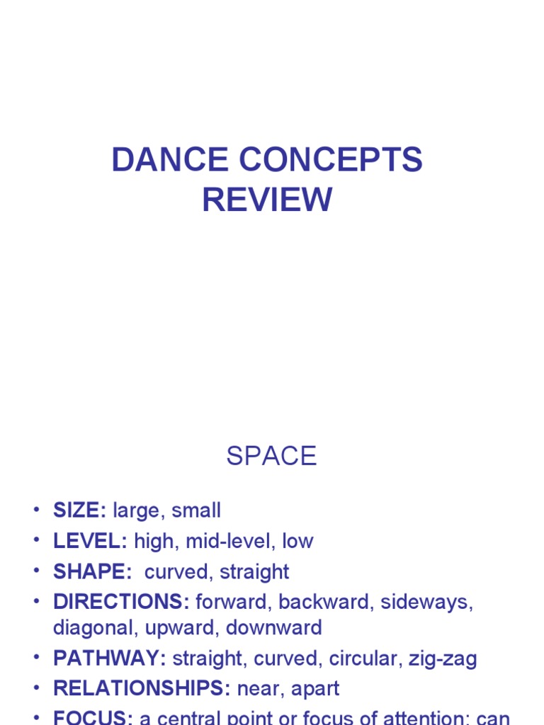 PP Dance Concepts Review | PDF | Dances | Performing Arts