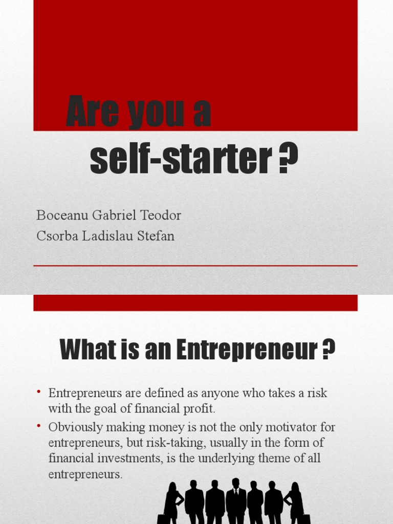 Are You A Self-Starter | PDF