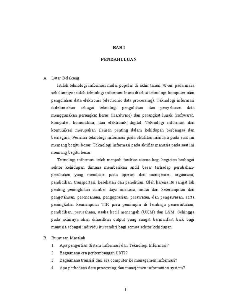 Evolusi Dan Peran It-1 | PDF