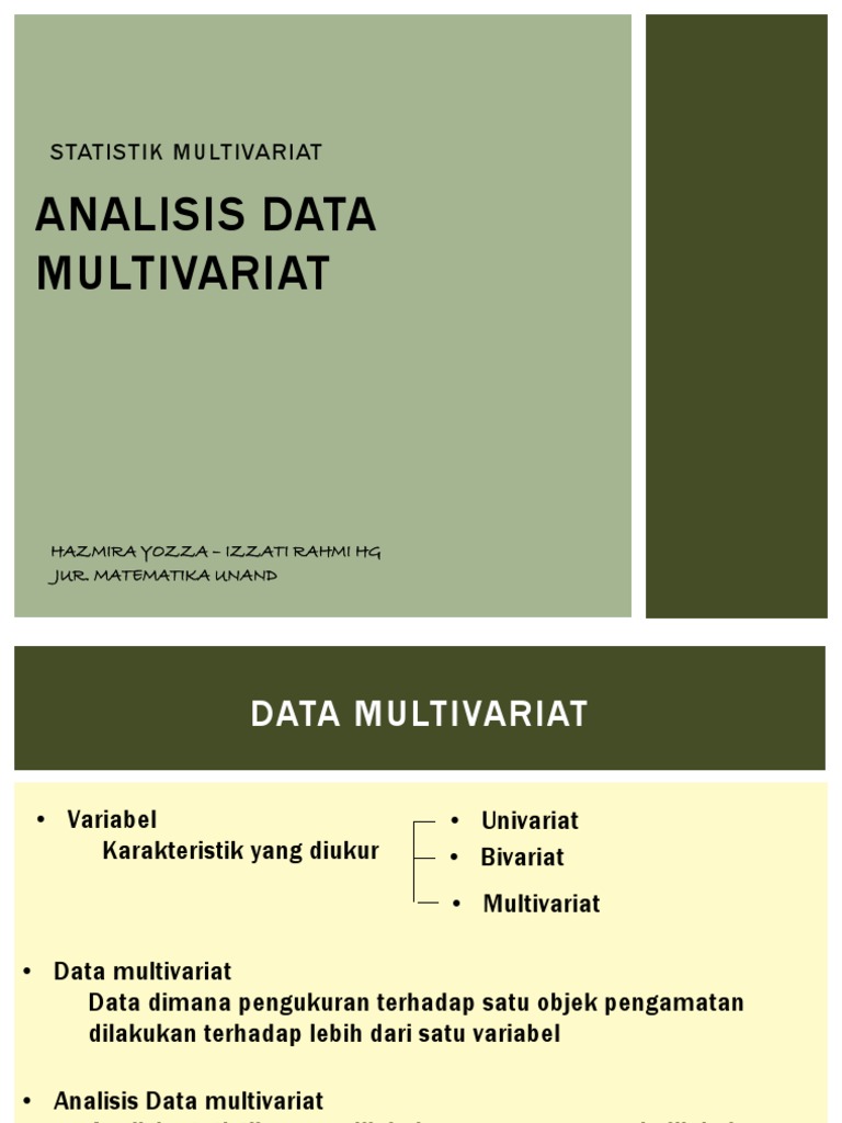 Analisis Data Multivariat | PDF