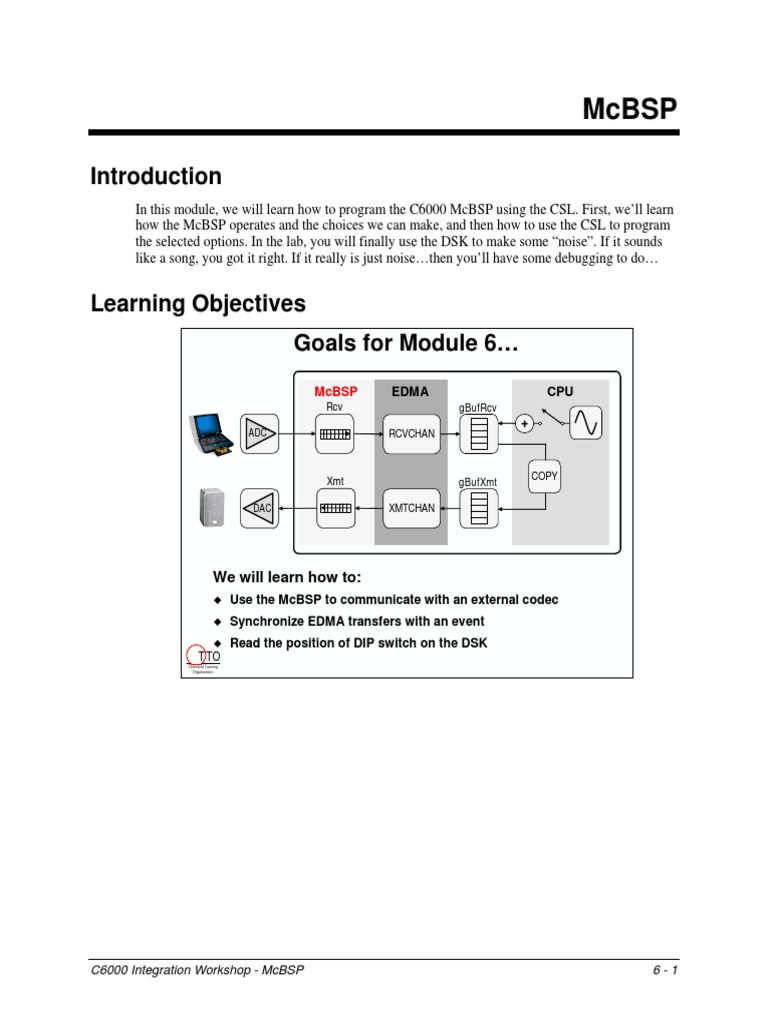 How To Use MCBSP | PDF | Analog To Digital Converter | Computer Hardware