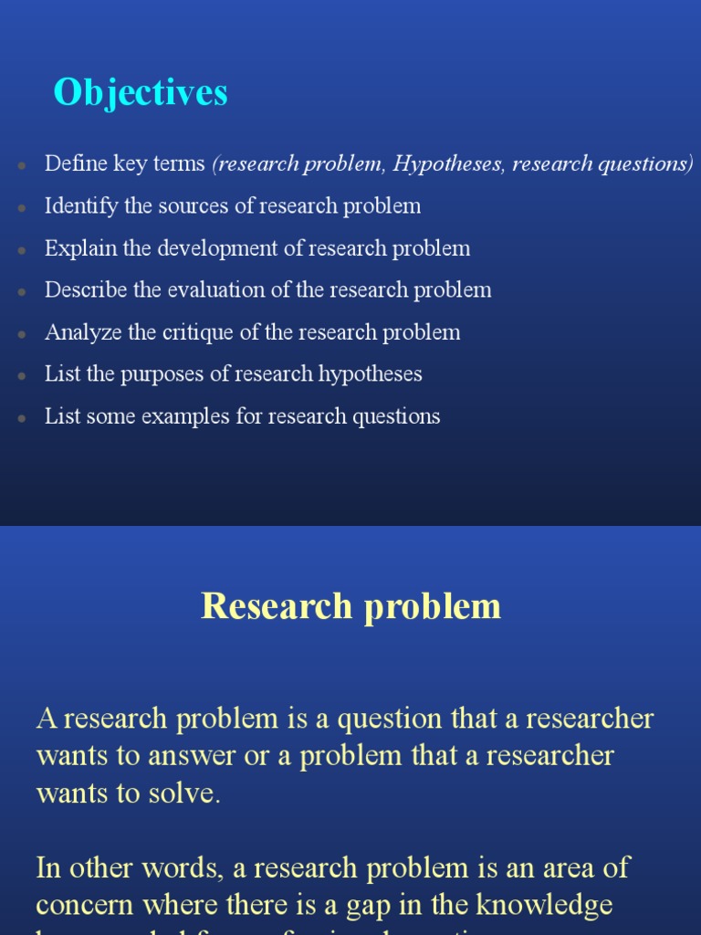 Objectives: Hypotheses, Research Questions) | PDF | Hypothesis | Psychology