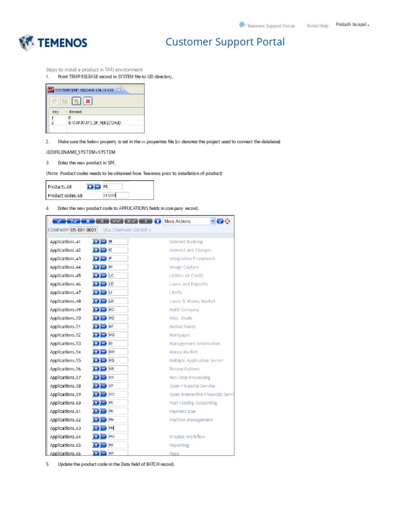 Steps To Install A Product in TAFJ Environment | PDF