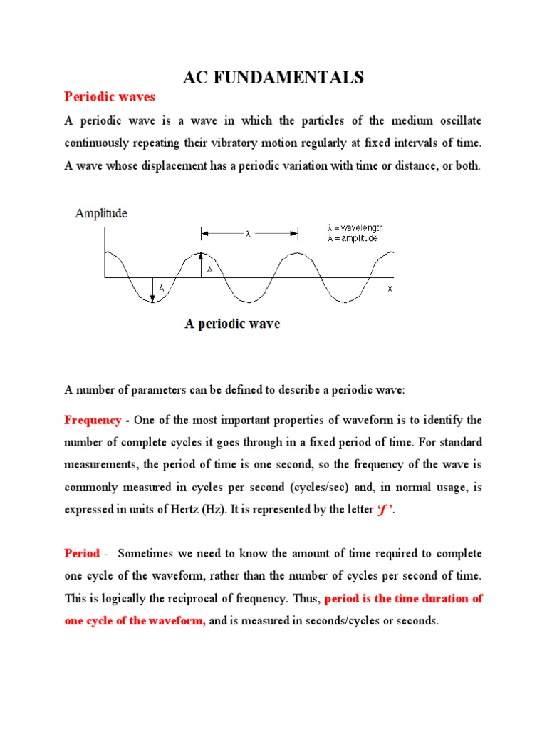 AC Fundamentals | Download Free PDF | Amplitude | Root Mean Square