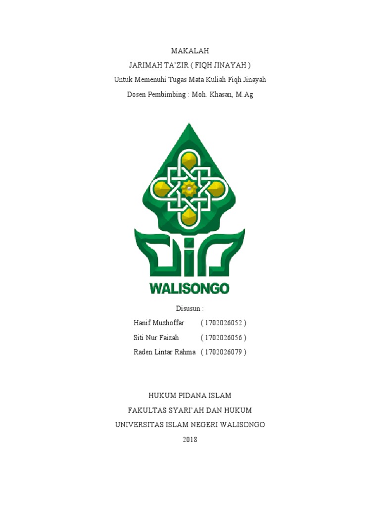 Jarimah Ta'zir | PDF