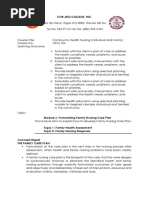 Module 6 CHN Family Nursing Process (Formulating and Implementing | PDF | Nursing | Attention