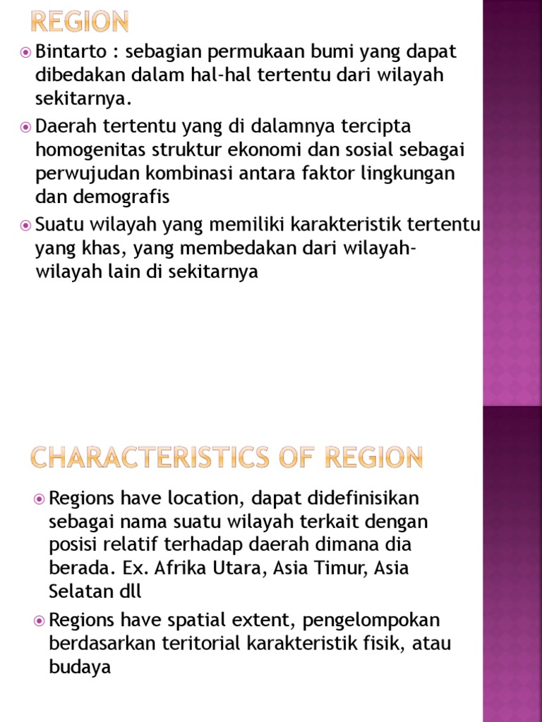 Regional Dan Regionalisasi | PDF
