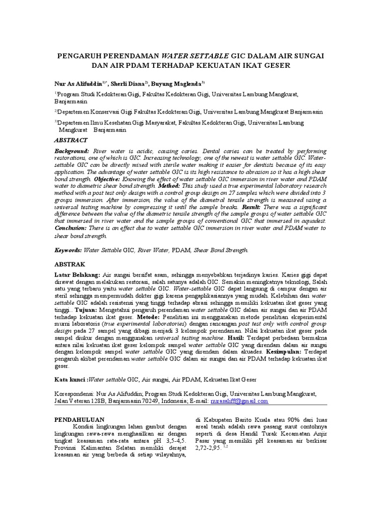 Jurnal Nur As Alifuddin | PDF | Kedokteran Gigi | Mulut