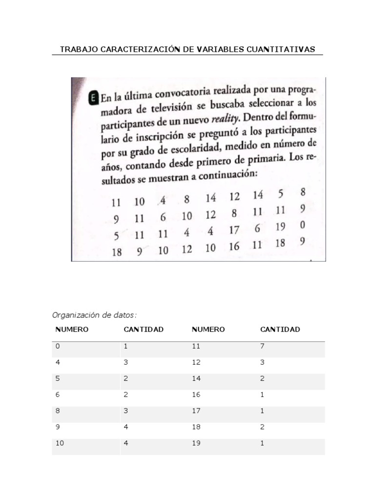 Caracterización de Variables Cuantitativas | PDF | Naturaleza