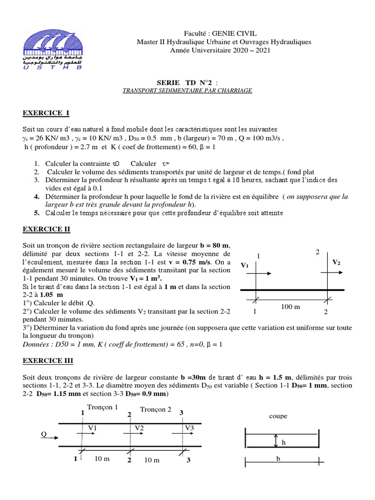 SERIE TD 2 Calcul Du Débit Qs | PDF | Débit (hydrologie) | Hydrologie