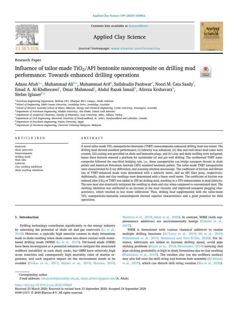 Applied Clay Science: Research Paper | PDF | Nanoparticle | Scanning ...