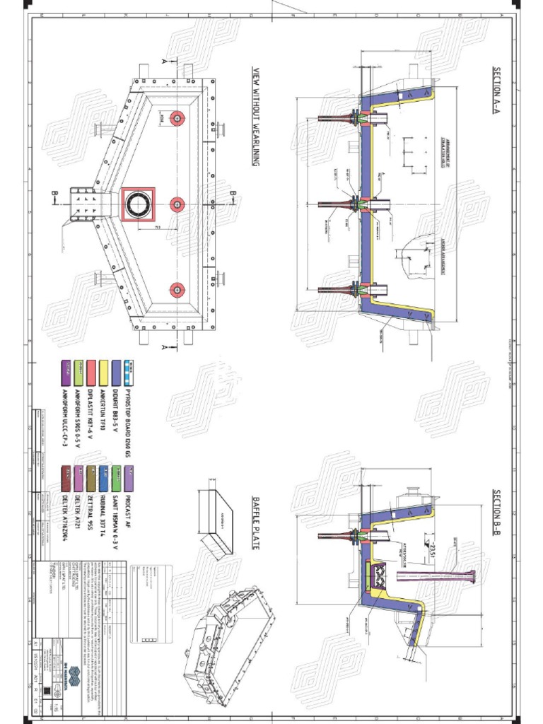 TUNDISH Drawing AND Refractory DATA SHEET | PDF | Refractory | Aluminium Oxide