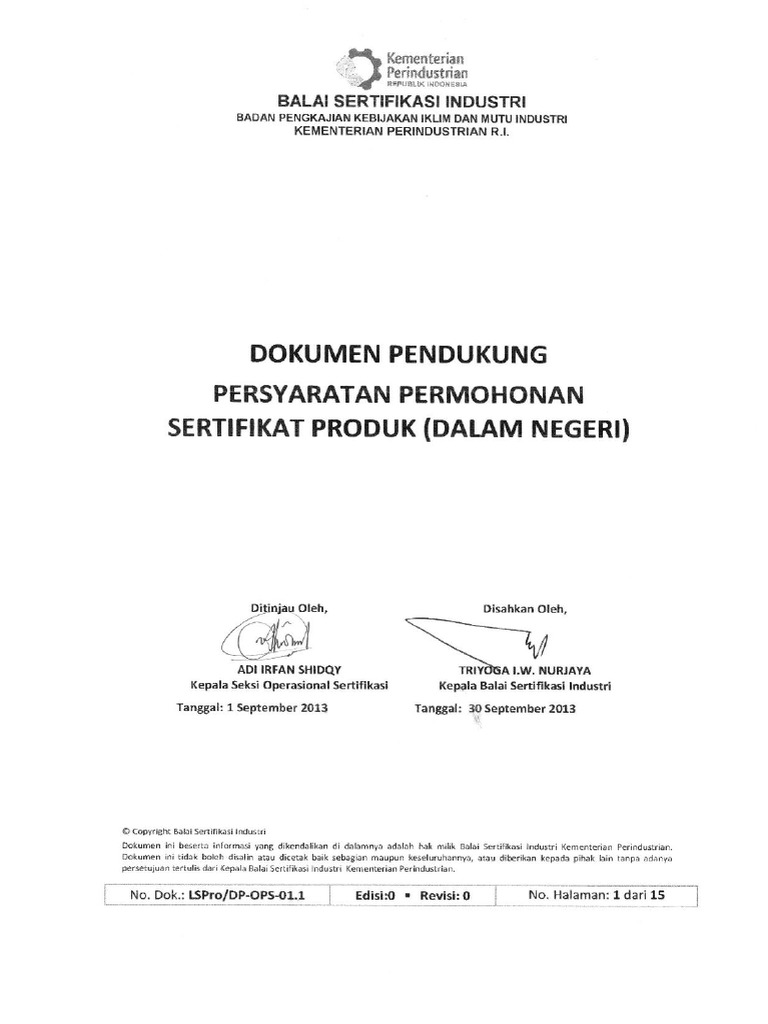 LSPro-DP-OPS-01.1 Ed.0 Rev.0 2013-PERSYARATAN PERMOHONAN SERTIFIKAT ...